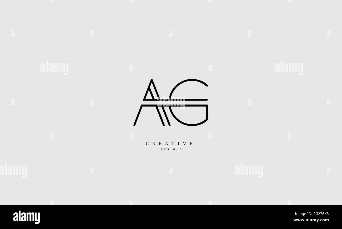 AG GA A G abstract vector logo monogram template Stock Vector Image ...