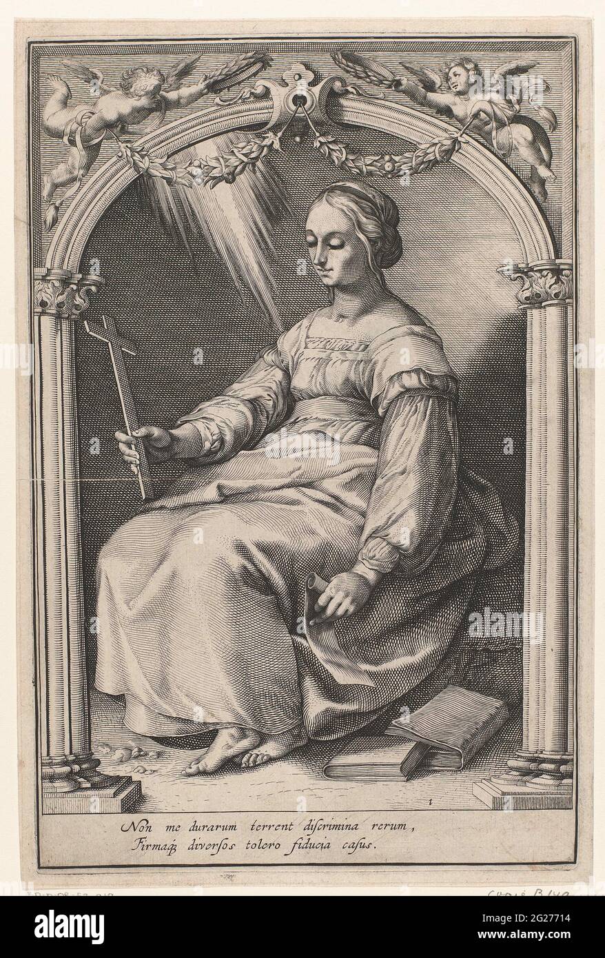 Faith; The three divine virtues. The personification of faith, one of ...