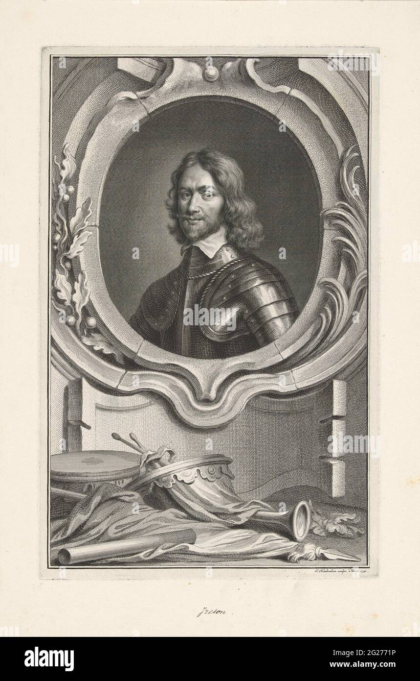 Portrait of Henry Ireton. Portrait of the English General Henry ireton ...