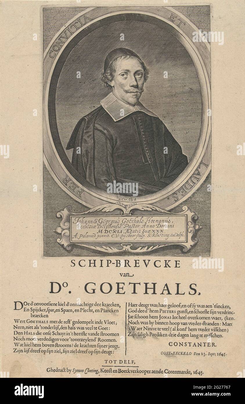 Portrait of Johannes Goethals; Ship-Breucke by D. Goethals. Portrait of ...