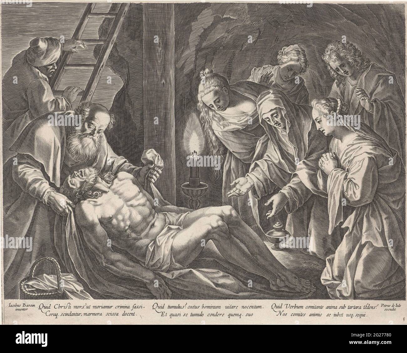 Tranking of Christ. Christ is laid by Jozef van Arimatea in the Rotgraf ...
