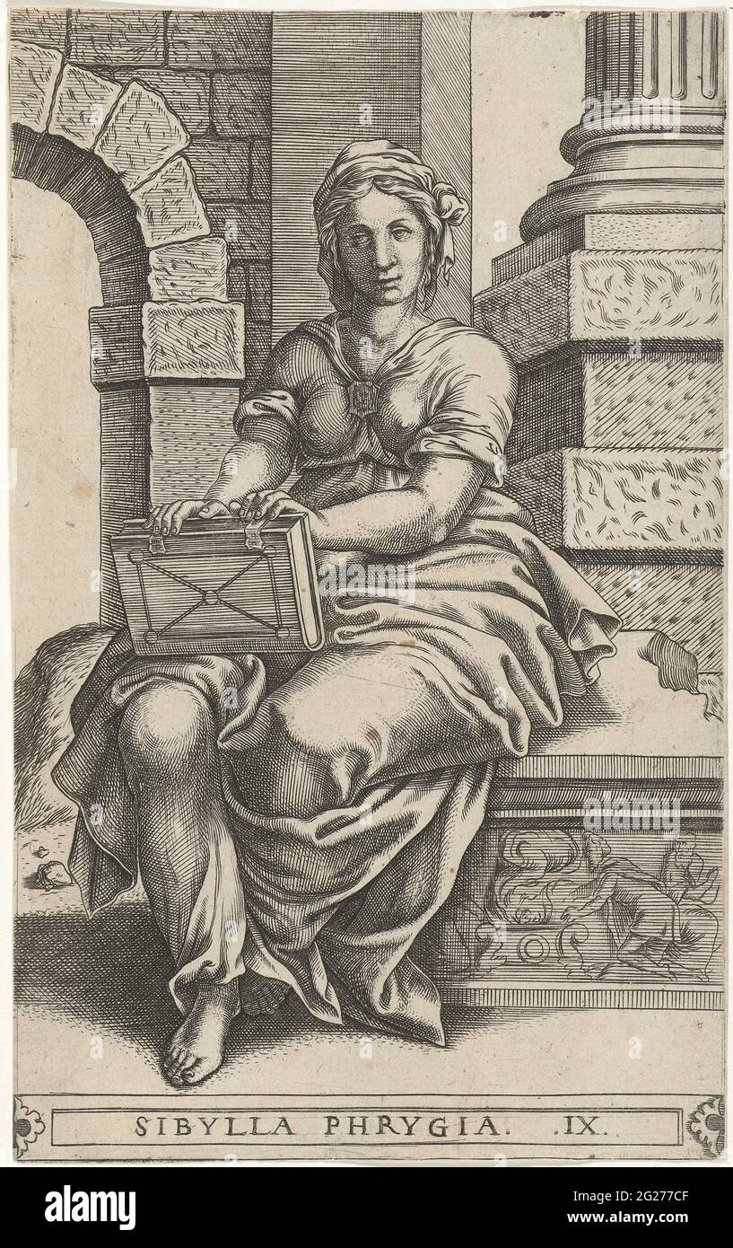 Frygic sibille; Sibylla phrygia; Sibilles. The frygic sibile sitting ...