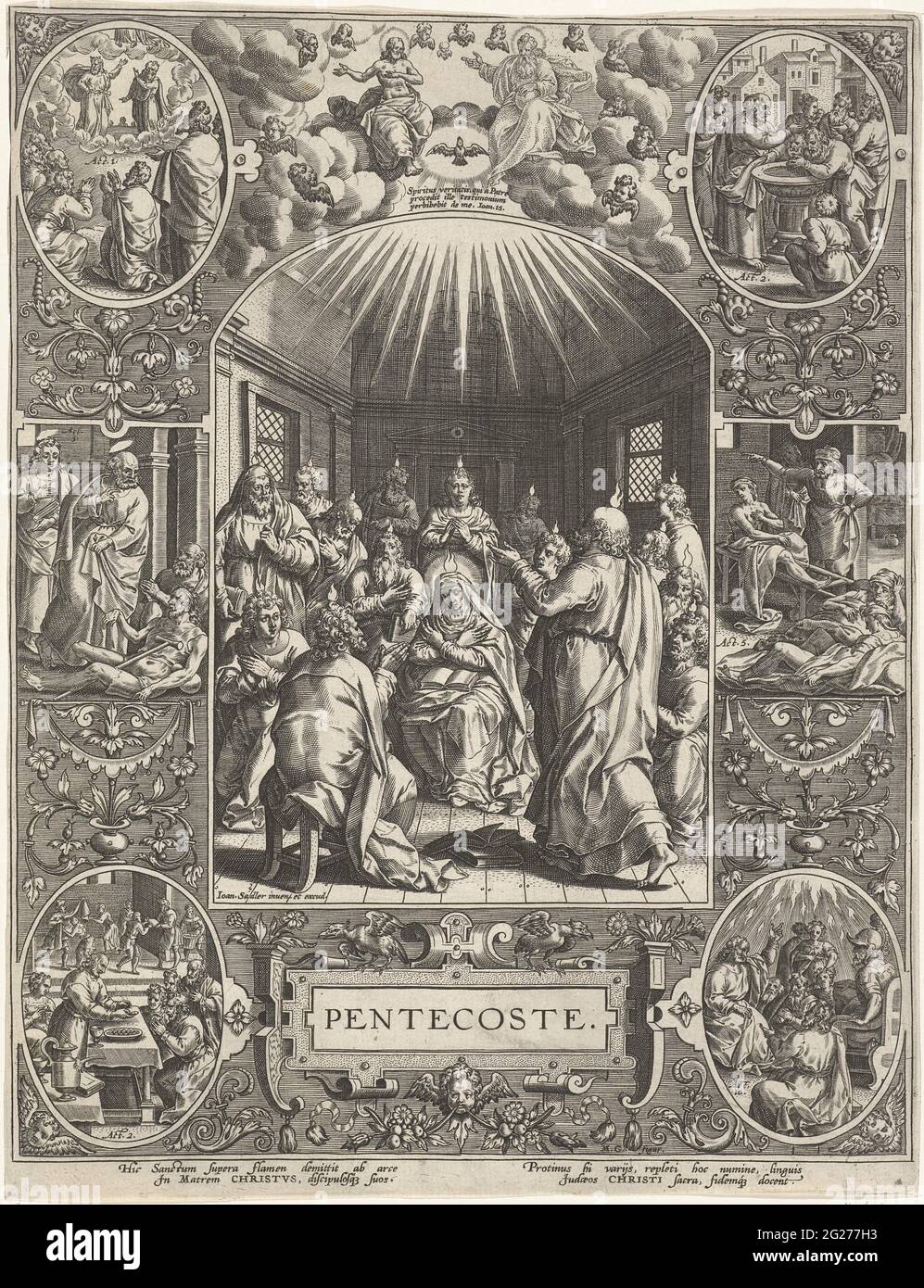 Outpouring of the Holy Spirit: Pentecost; Pentecoste; The four most ...