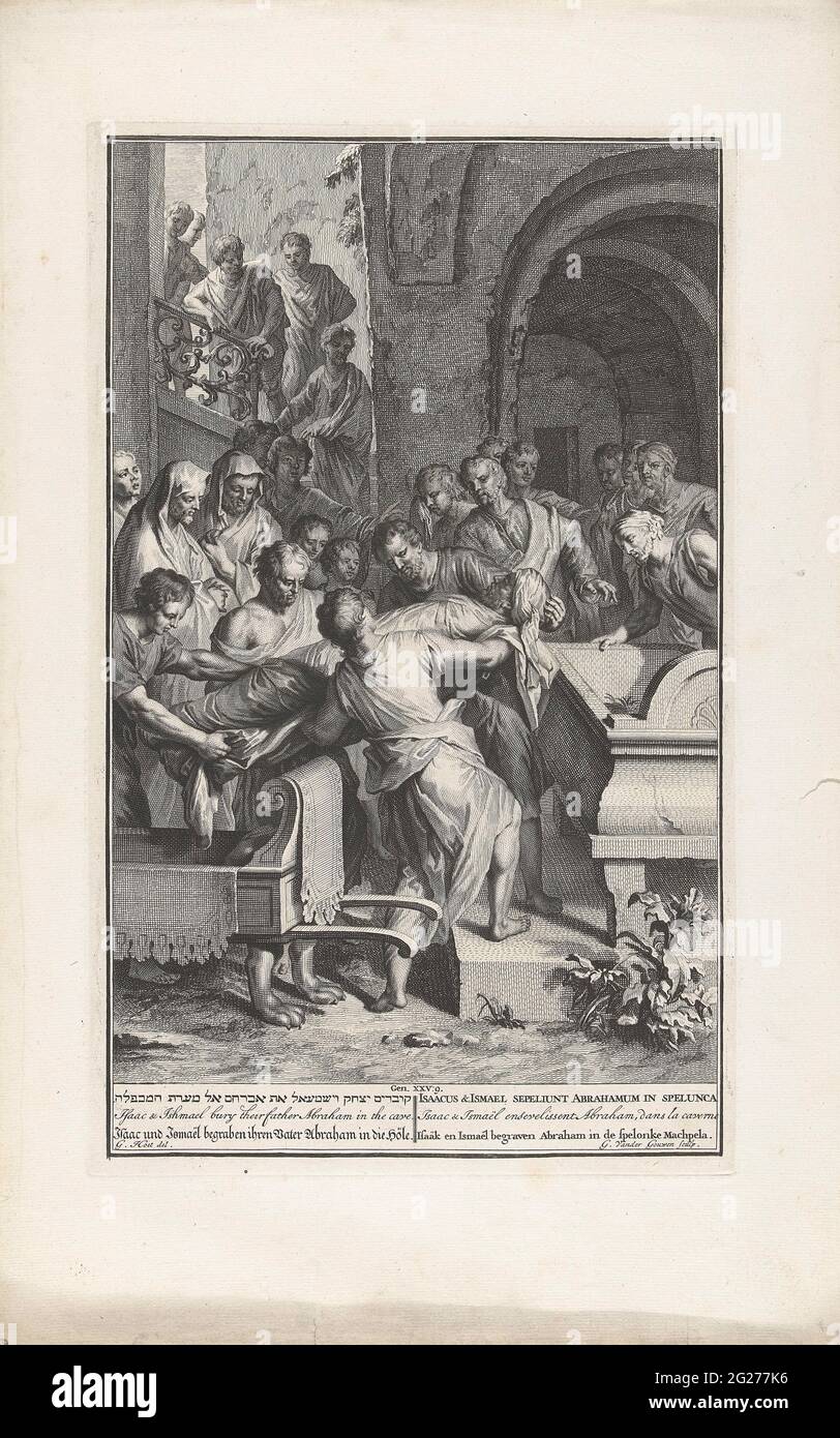 Funeral of Abraham. Isaac and Ismaël buried their father Abraham in the ...