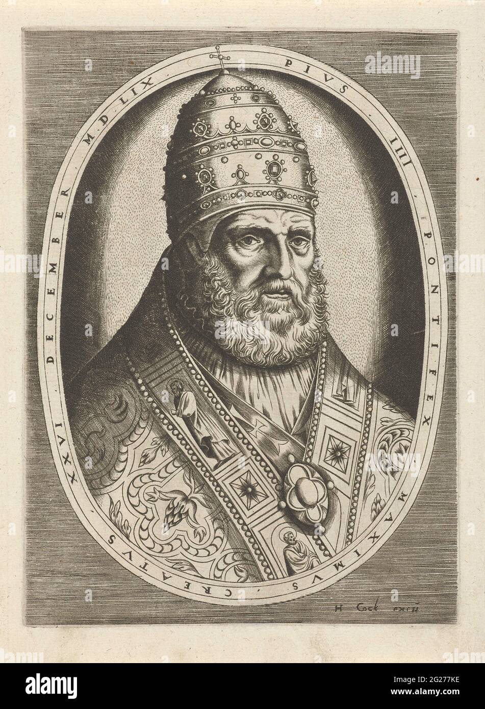 Portrait of Pope Pius IV; Portraits of kings, queens, princes and ...