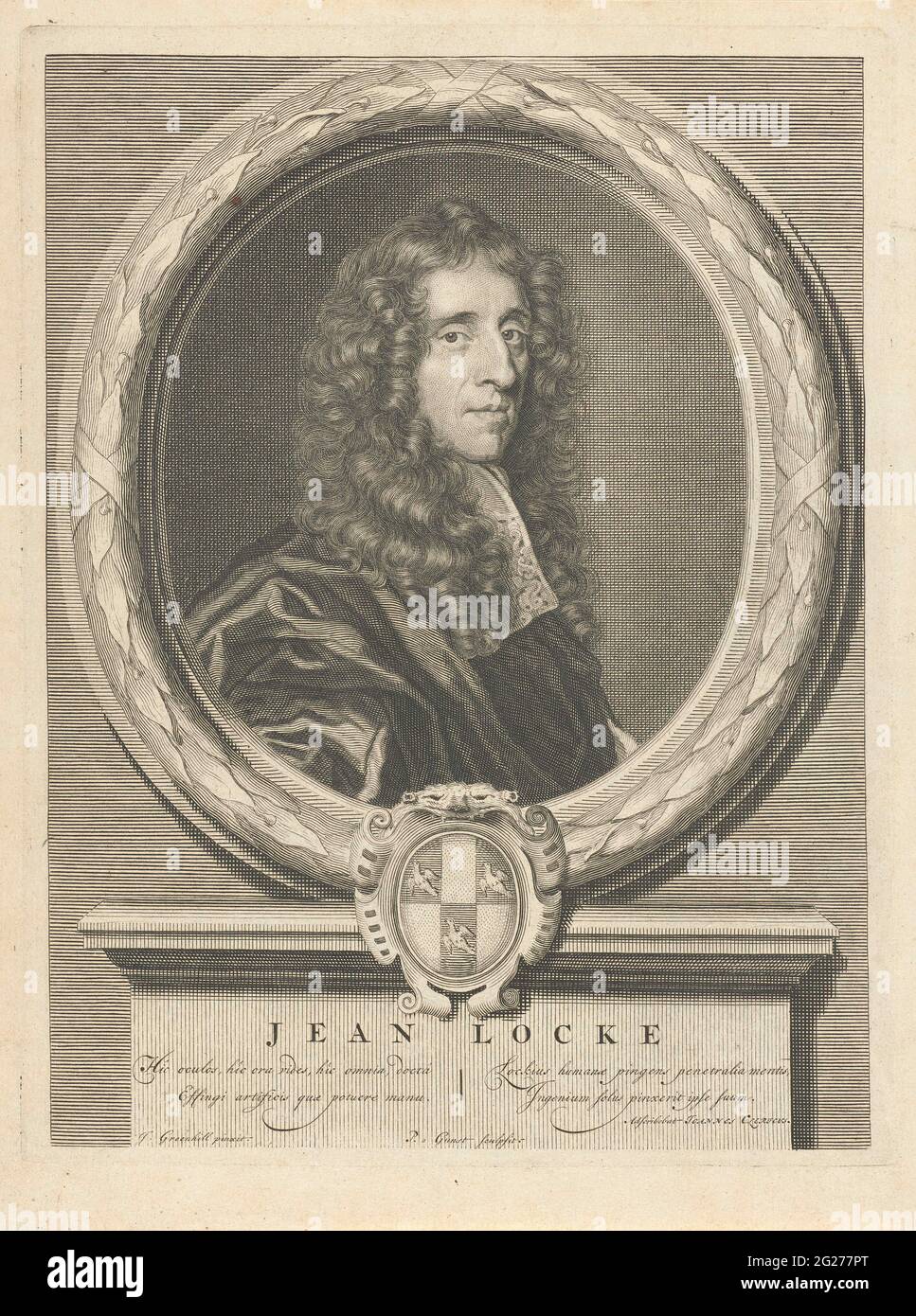 Portrait of John Locke. John Locke, English philosopher and scientist ...