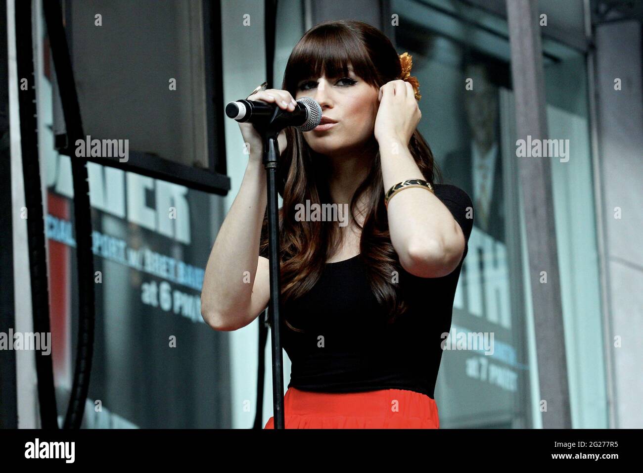 New York, NY, USA. 3 August, 2012. Rachel Reinert, of Gloriana performs ...