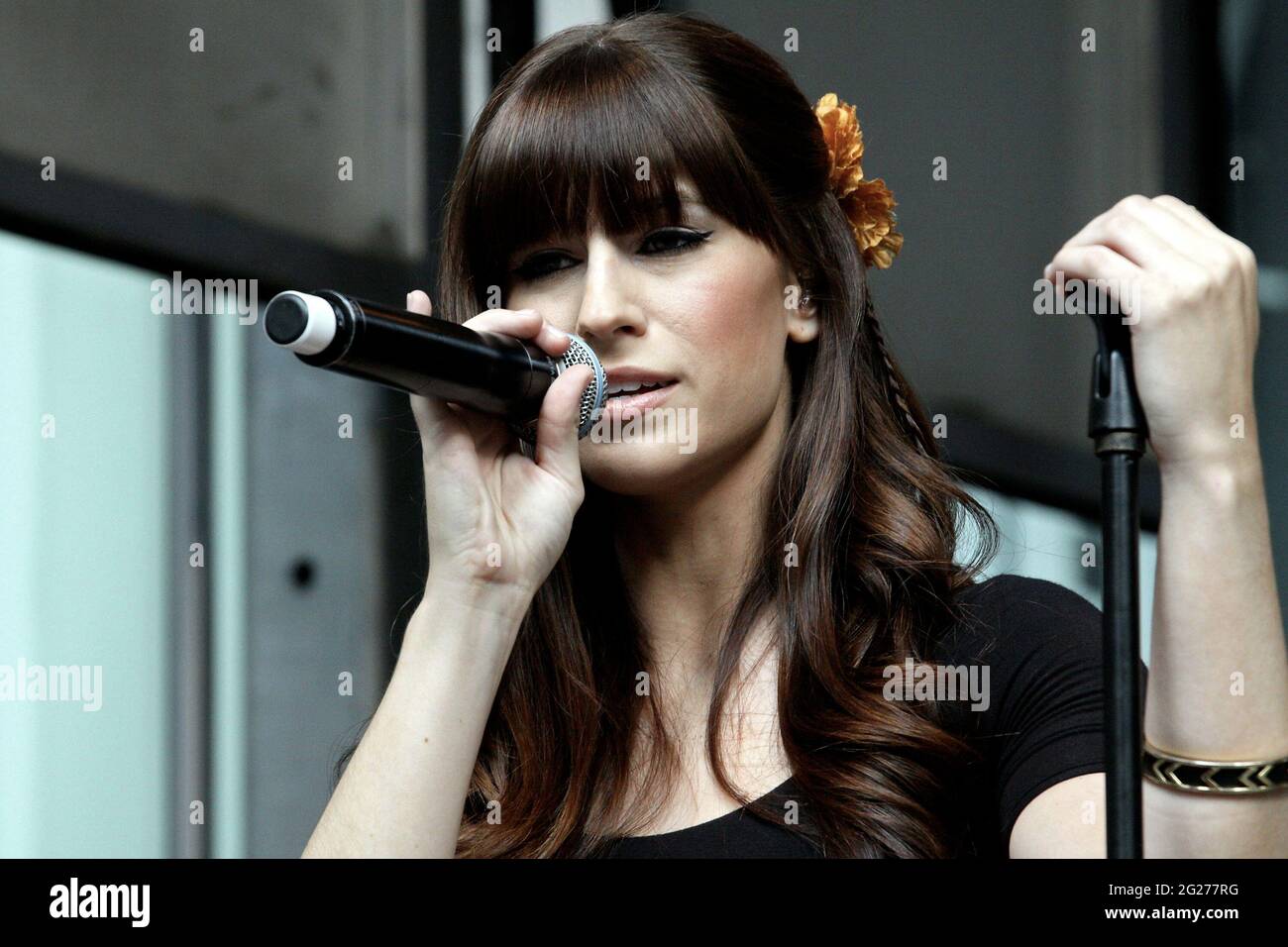 New York, NY, USA. 3 August, 2012. Rachel Reinert, of Gloriana performs ...