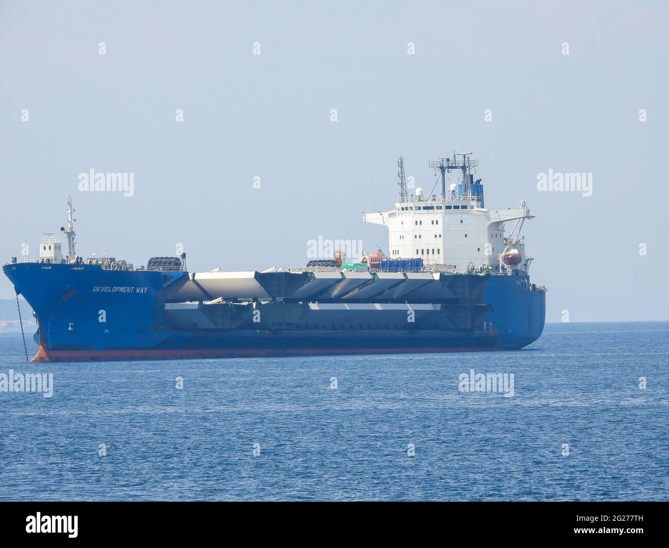 Ploce, Croatia. 8th June, 2021. A cargo ship carrying the final batch ...