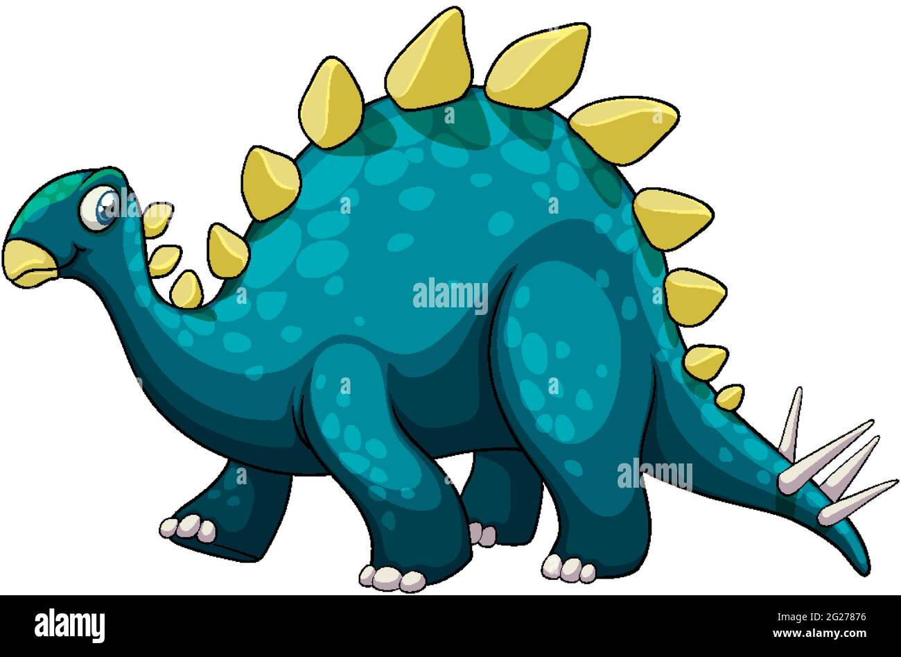 A stegosaurus dinosaur cartoon character illustration Stock Vector ...