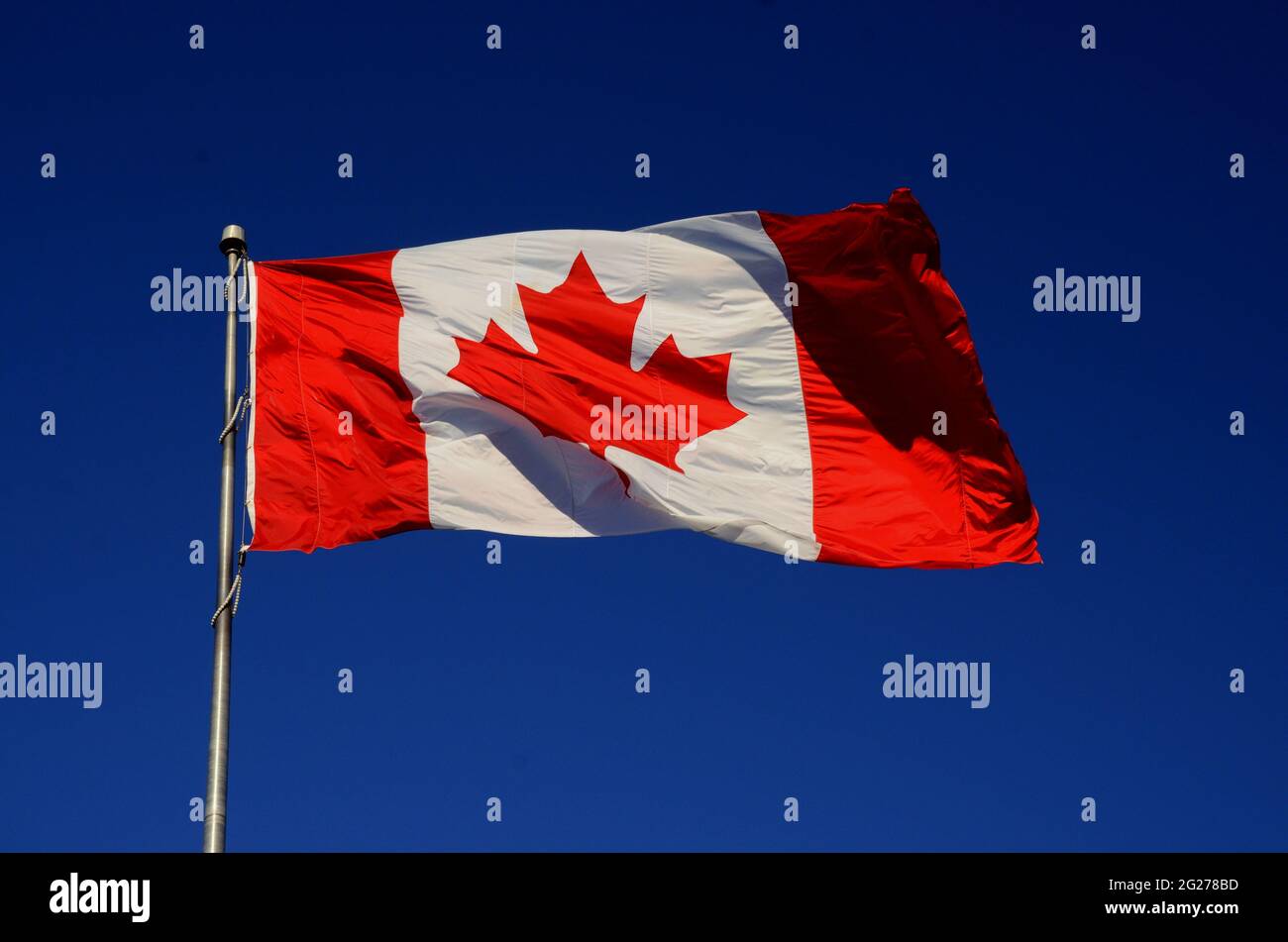CANADA'S MAPLE LEAF NATIONAL FLAG; FLAGS Stock Photo - Alamy