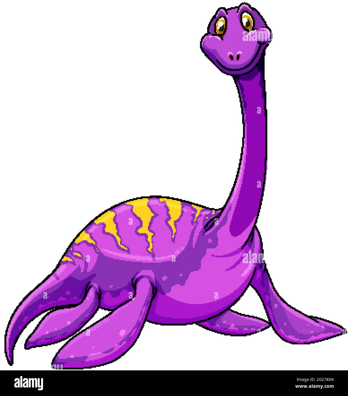 A pliosaurus dinosaur cartoon character illustration Stock Vector Image ...