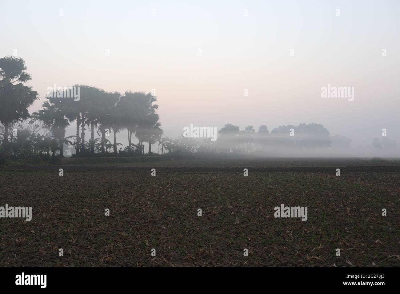 beautiful village view with nature and field Stock Photo - Alamy