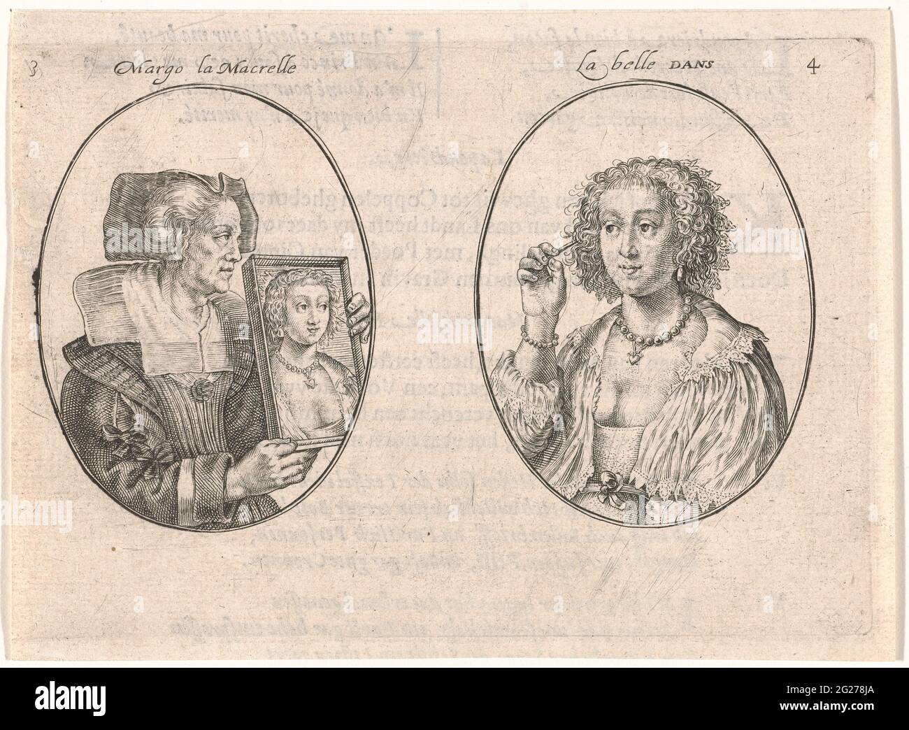 Portraits of two courts; Margo La Macrelle / La Belle Dance; Le Miroir ...