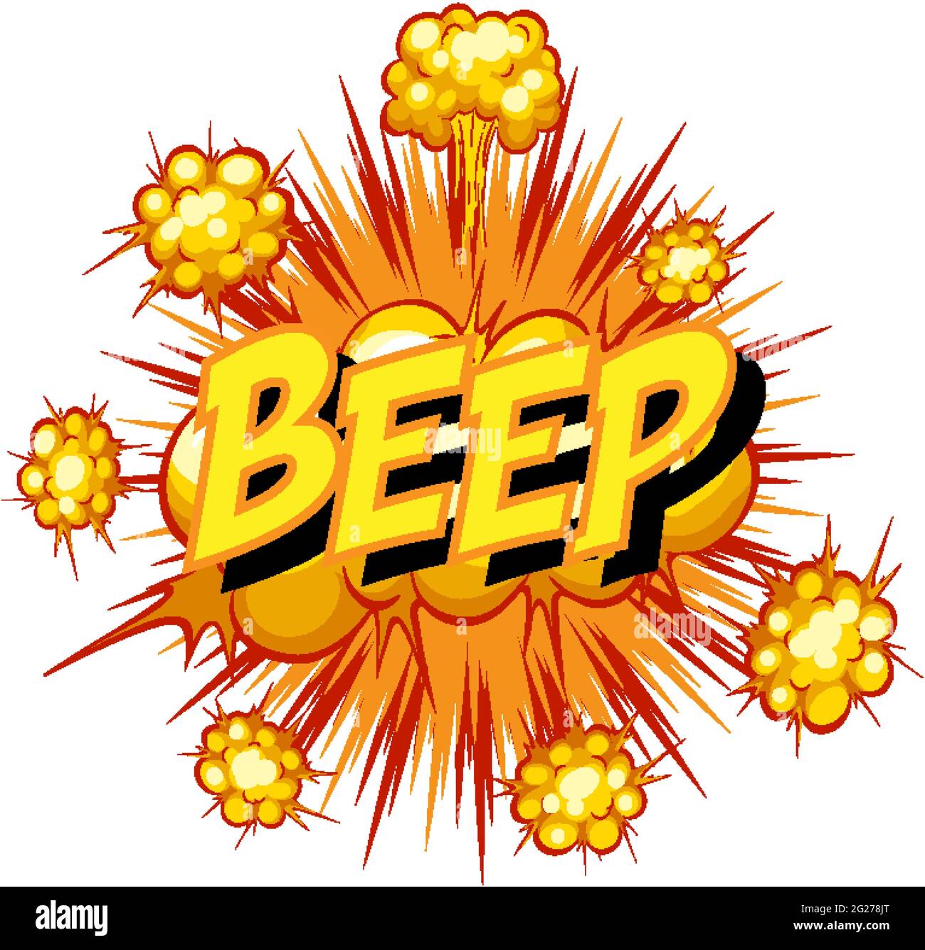 Comic speech bubble with beep text illustration Stock Vector Image ...