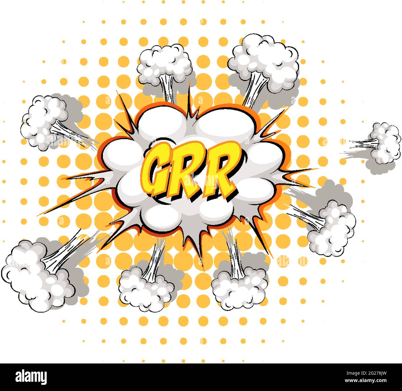Comic speech bubble with grr text illustration Stock Vector Image & Art ...