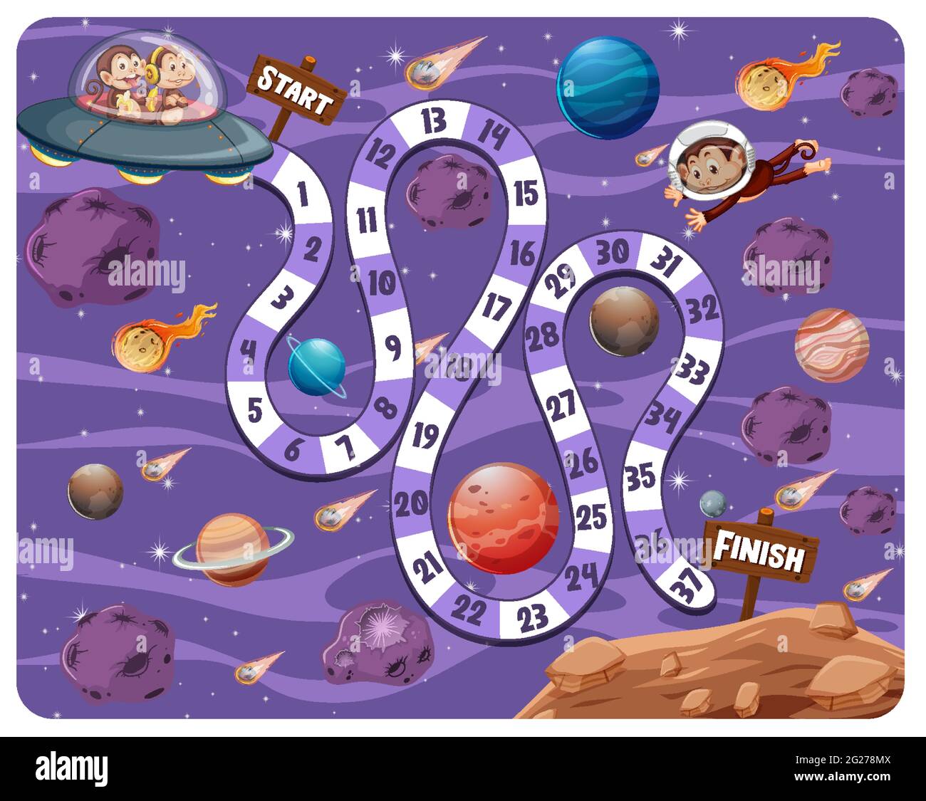 Cute cartoon maze game template illustration Stock Vector Image & Art ...