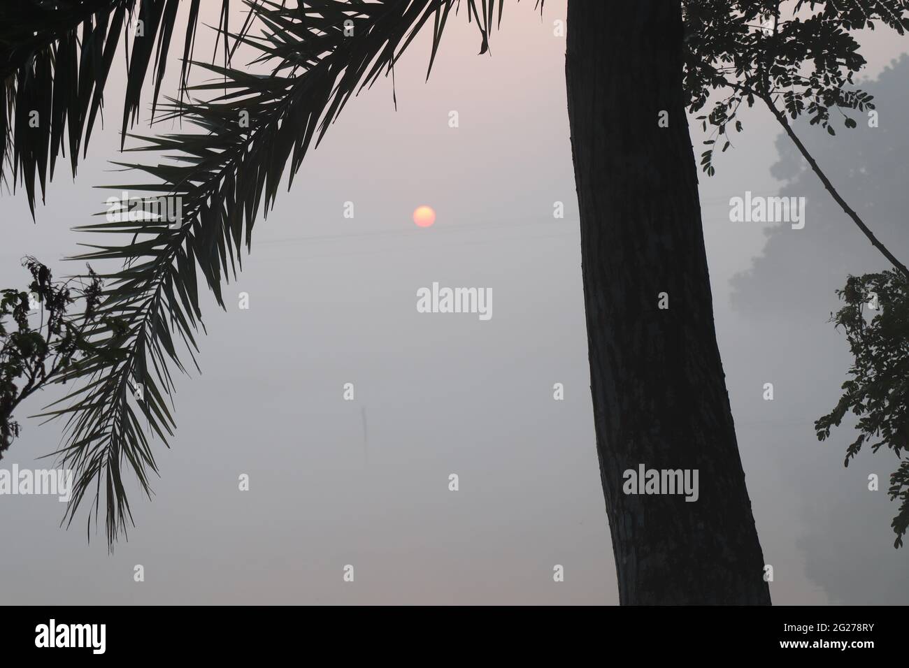 beautiful village view with nature and field Stock Photo - Alamy