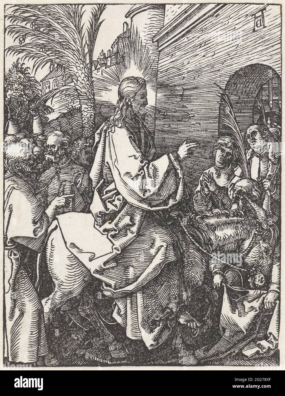Entry into Jerusalem; The little passion. Christ drives into a ...