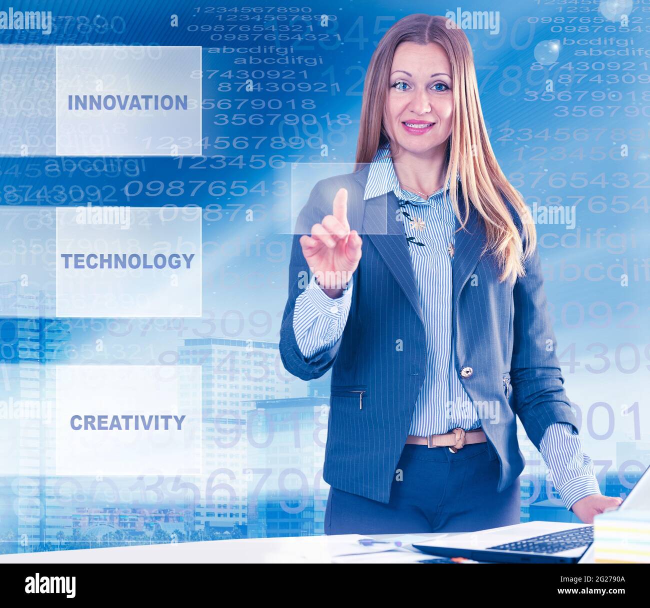 Advanced user of high modern technology Stock Photo - Alamy