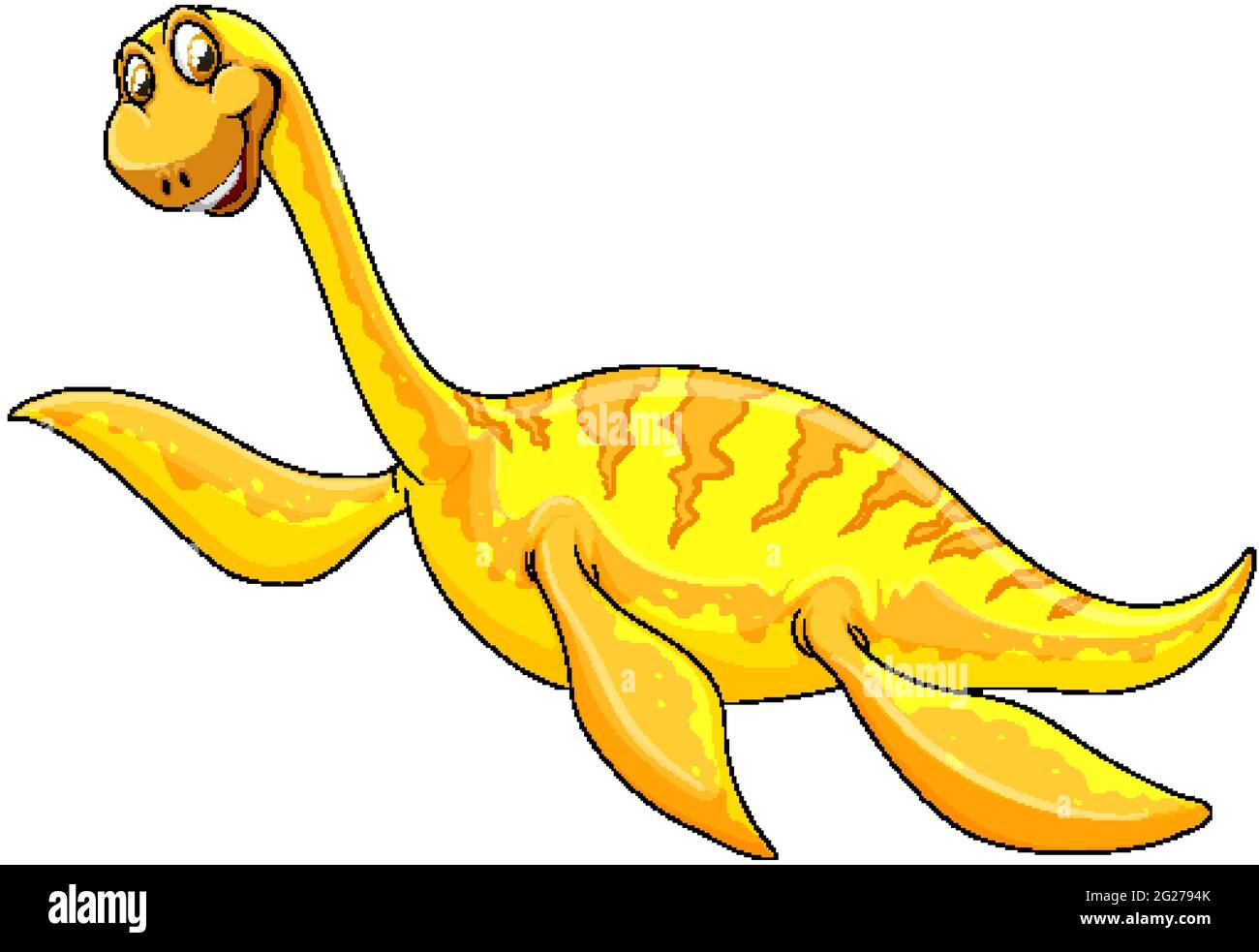 A pliosaurus dinosaur cartoon character illustration Stock Vector Image ...