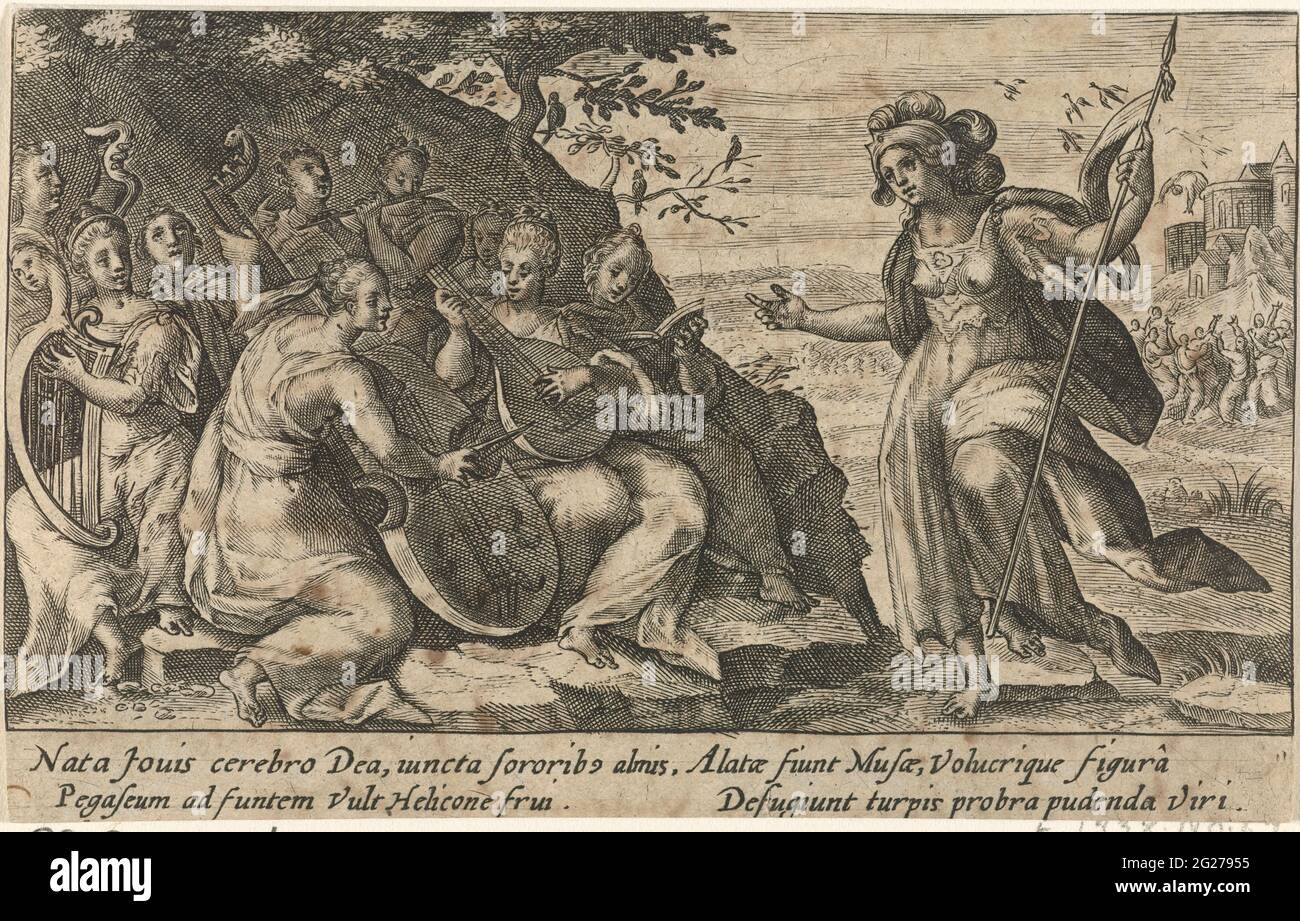 Minerva and the muses; Metamorphoses from Ovid. Minerva visits the ...