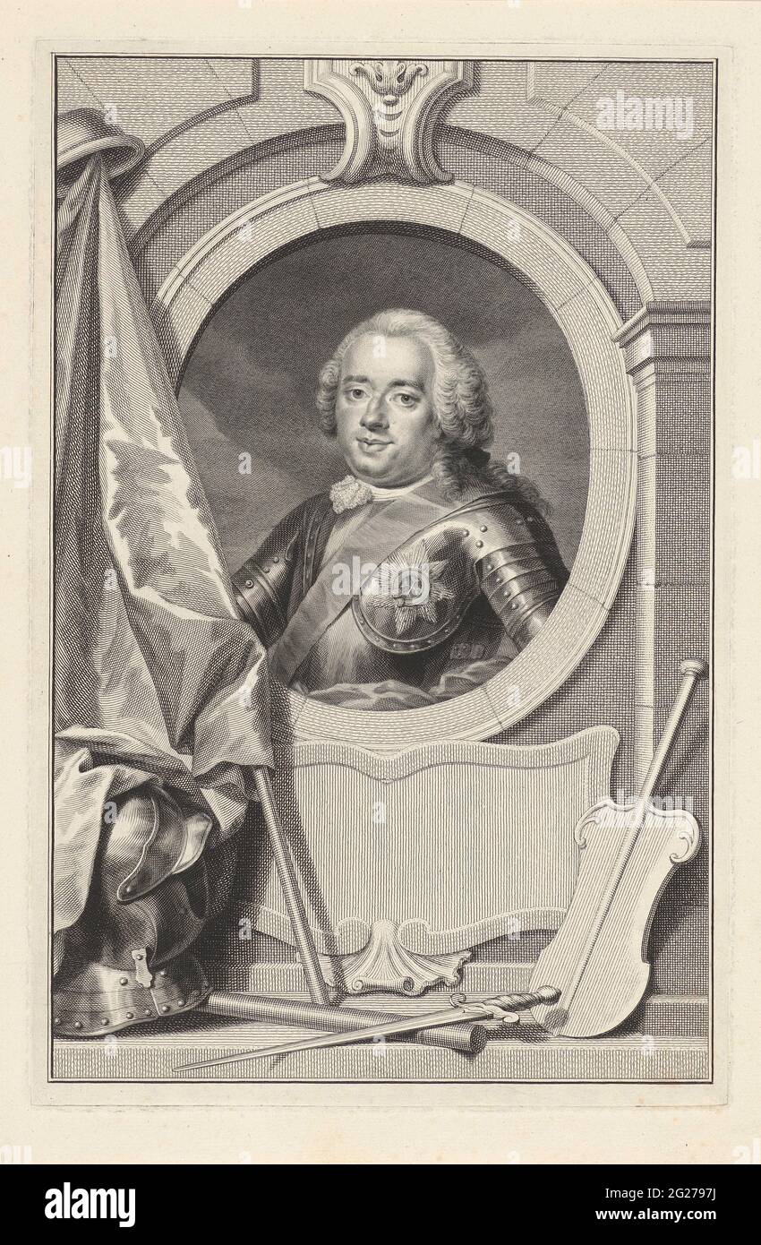 Willem IV, Prince of Orange-Nassau. Bust to the left of Willem IV ...