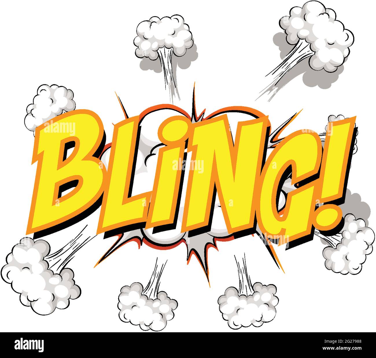 Comic speech bubble with bling text illustration Stock Vector Image ...