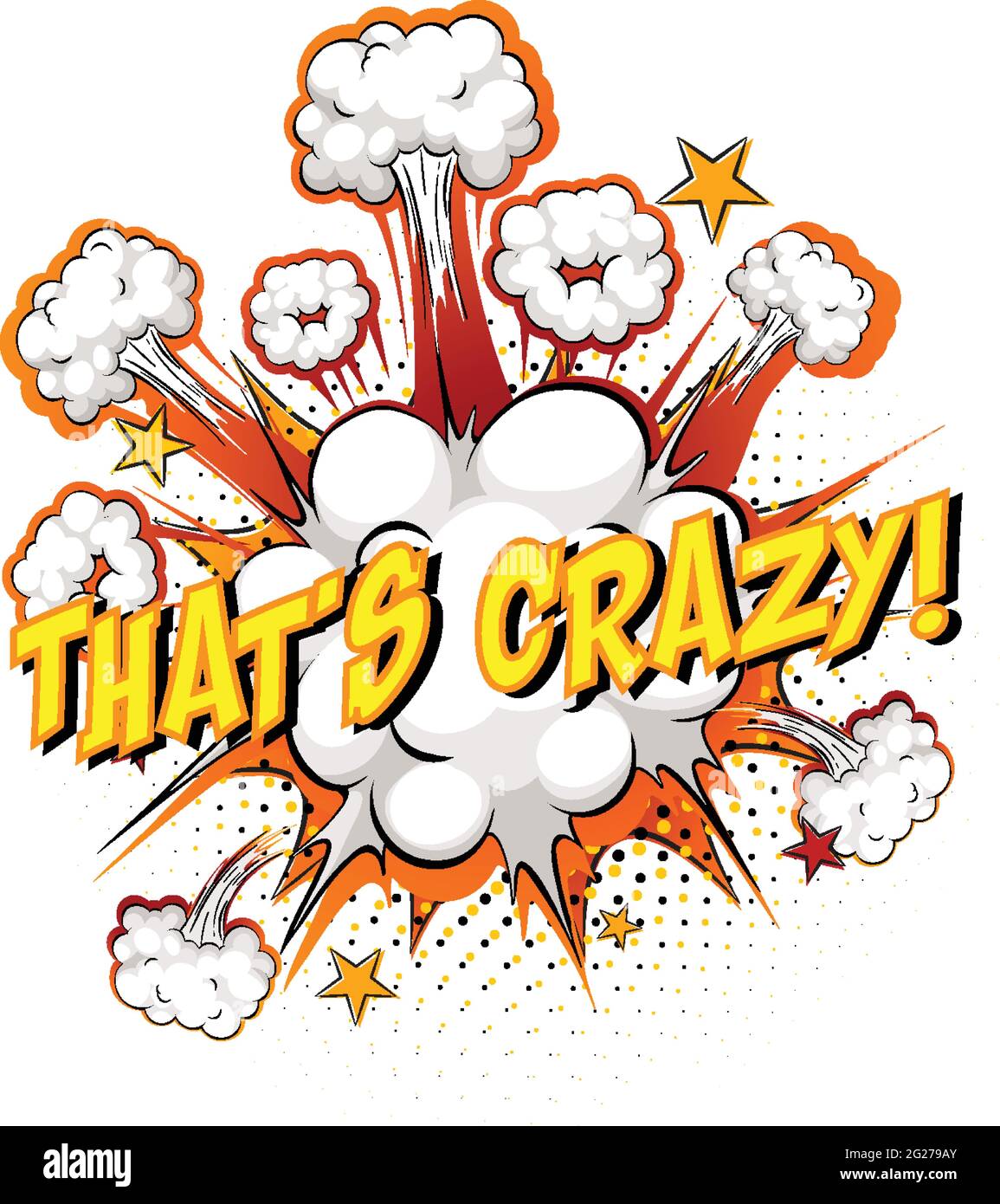 Word That's crazy on comic cloud explosion background illustration ...