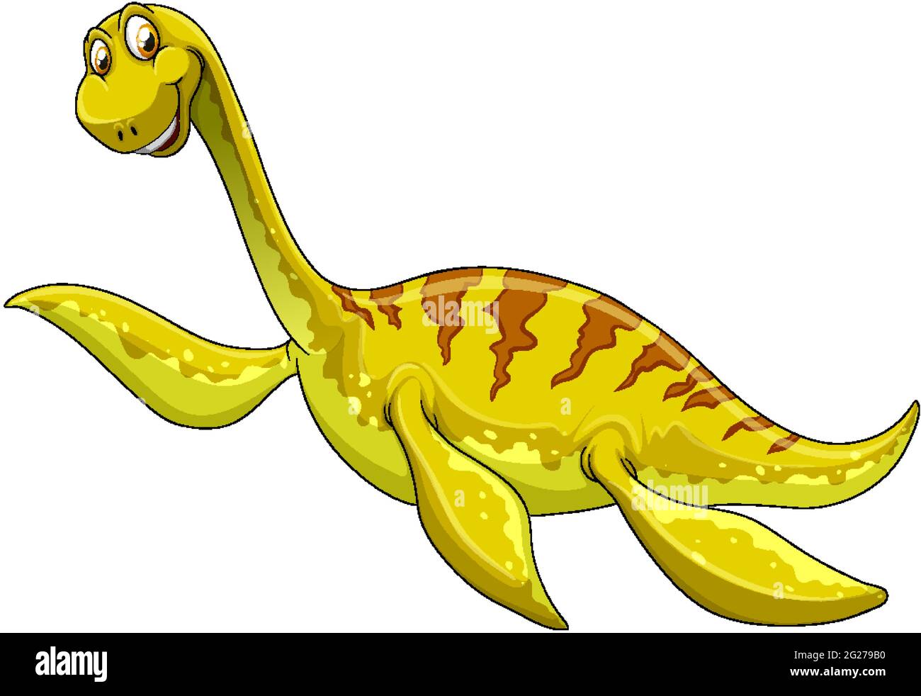 A pliosaurus dinosaur cartoon character illustration Stock Vector Image ...