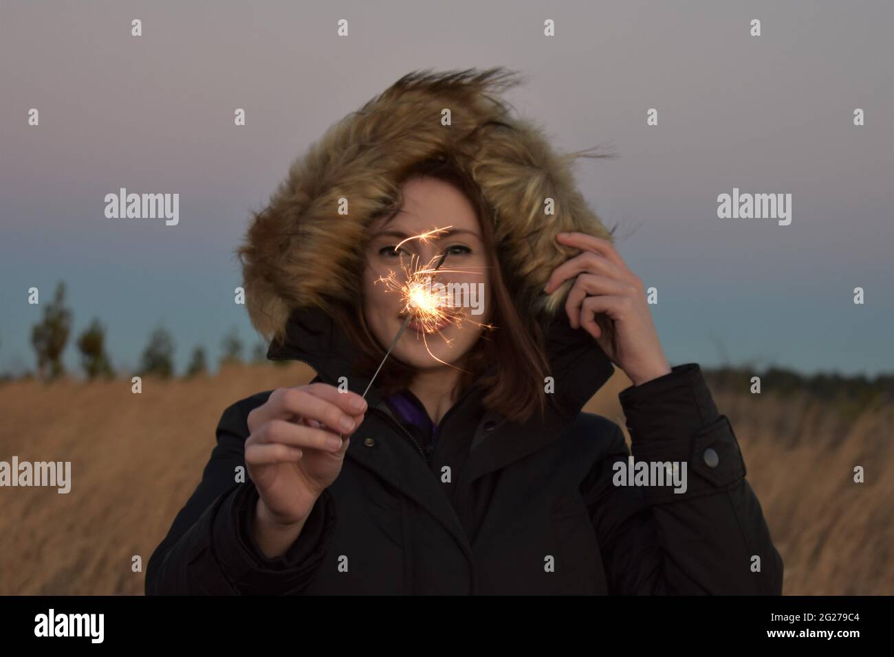 Woman at golden hour hi-res stock photography and images - Alamy
