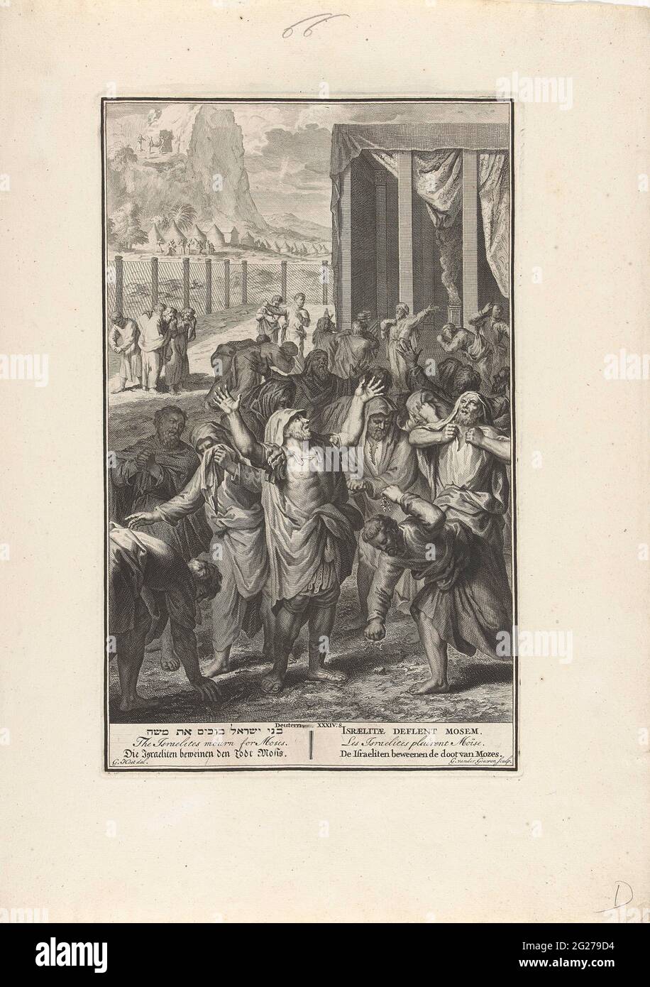 Mourning complaint of the Israelites. The Israelites mourn the death of ...