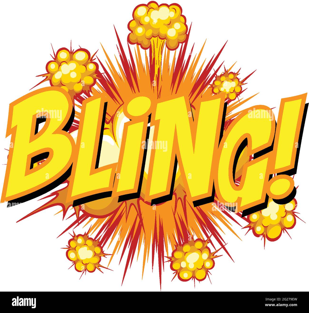 Comic speech bubble with bling text illustration Stock Vector Image ...