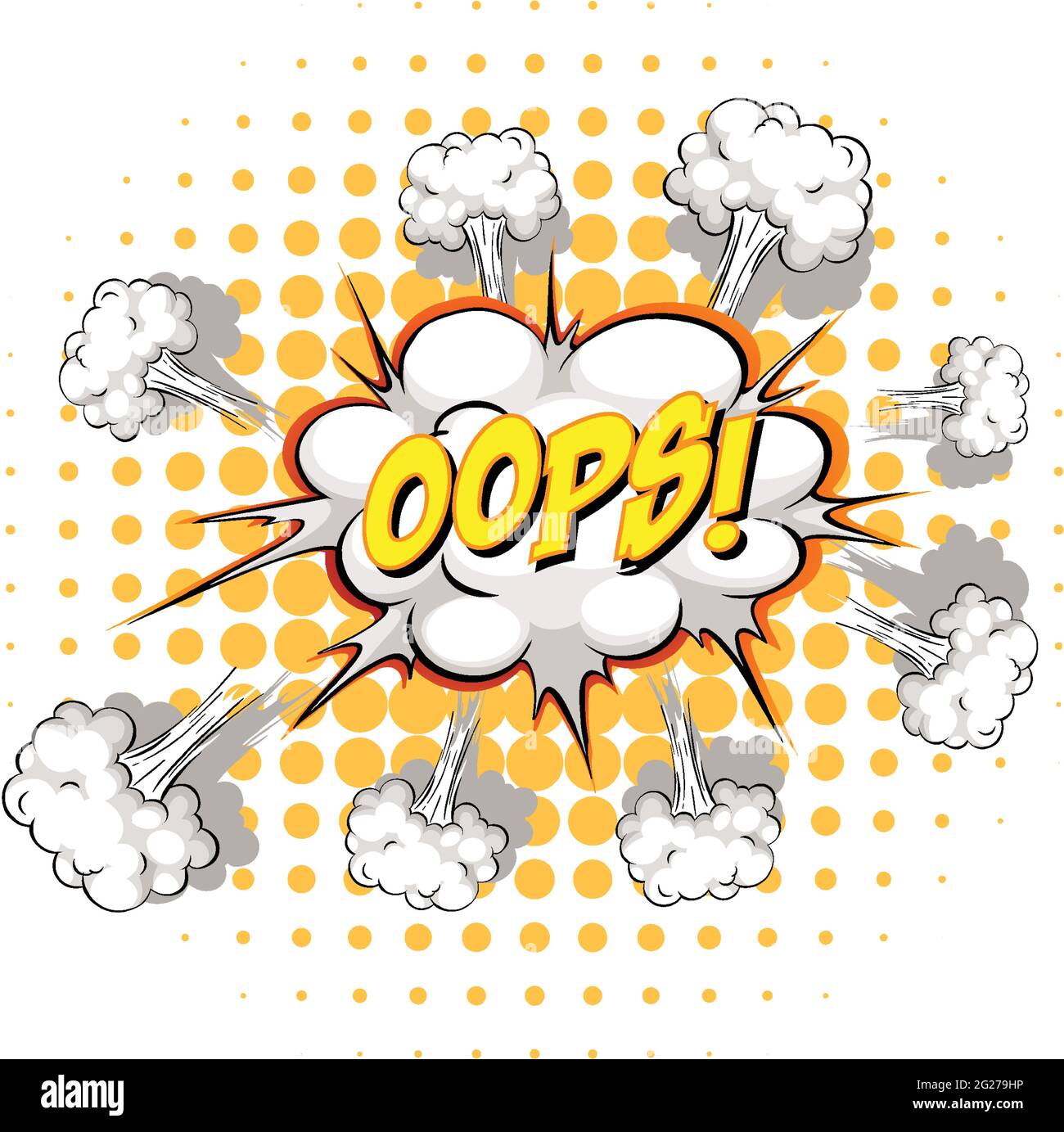 Comic speech bubble with oops text illustration Stock Vector Image & Art - Alamy
