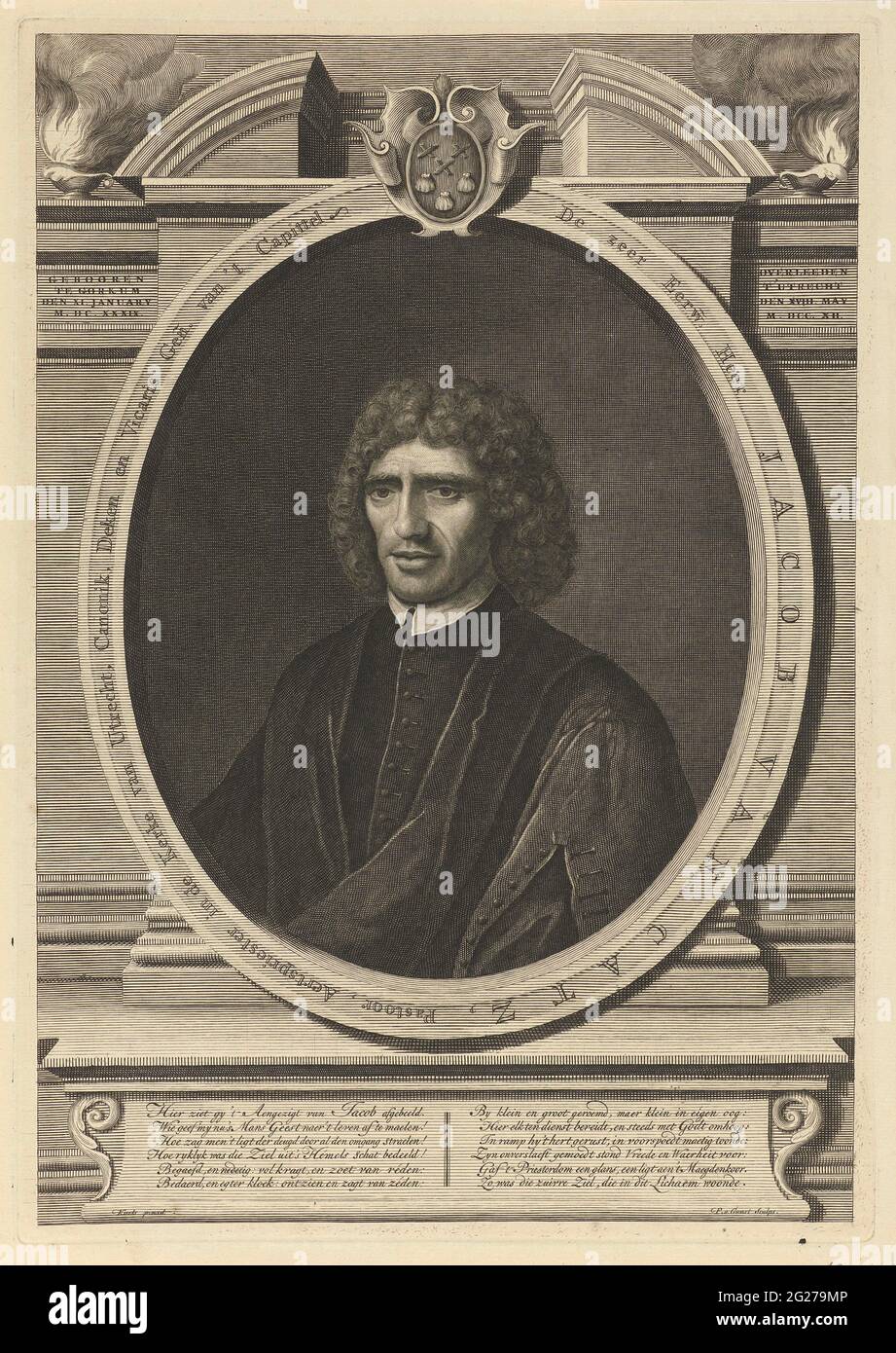 Portrait of Jacob from Catz. Jacob van Catz, Pastoor, Archpriester and ...