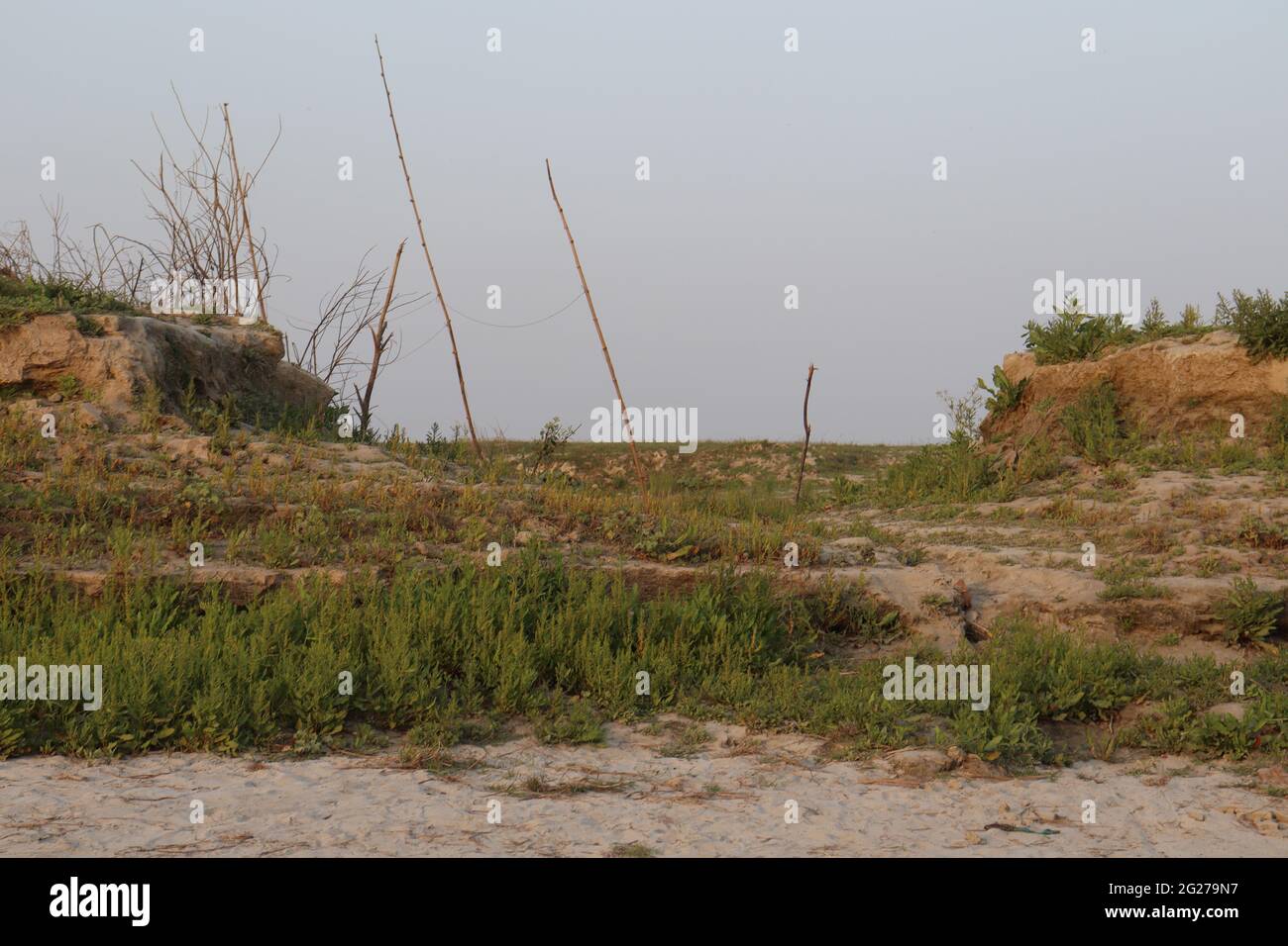 beautiful village view with nature and field Stock Photo - Alamy