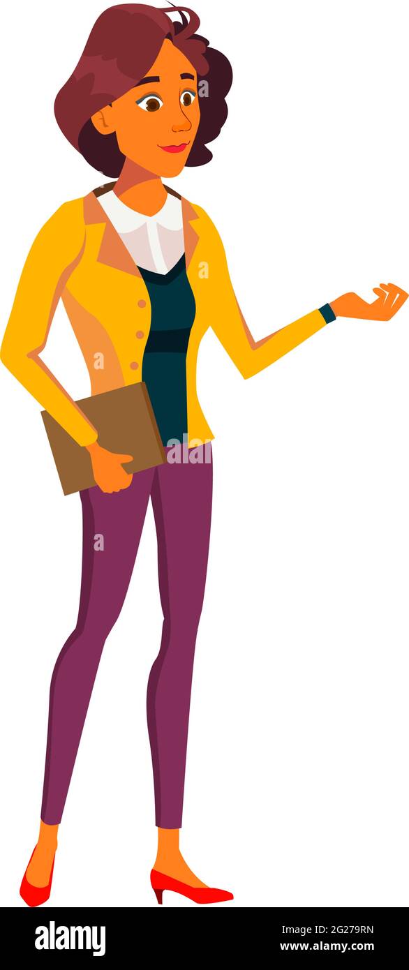 Female Spanish Teacher Cartoon