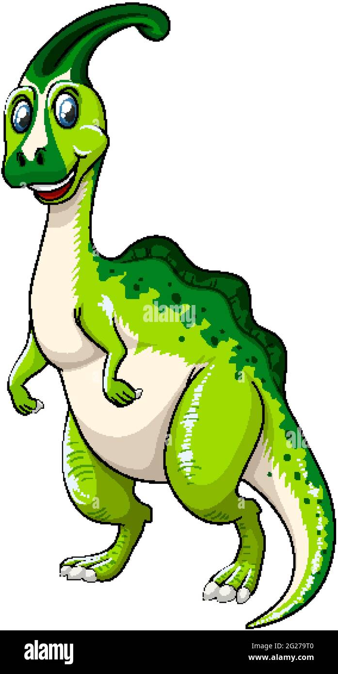 A Parasaurus dinosaur cartoon character illustration Stock Vector Image ...