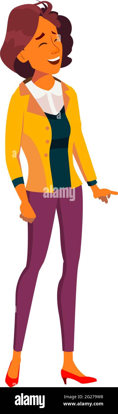 laughing hispanic woman in circus cartoon vector Stock Vector Image ...