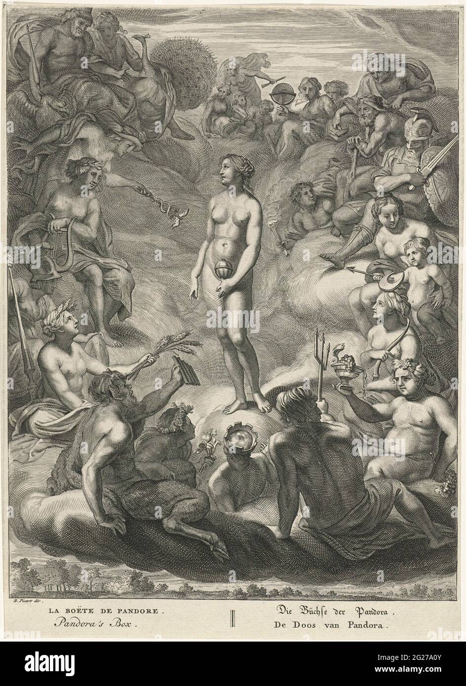 Creation of Pandora. Pandora at the Olympus in the middle of the gods ...