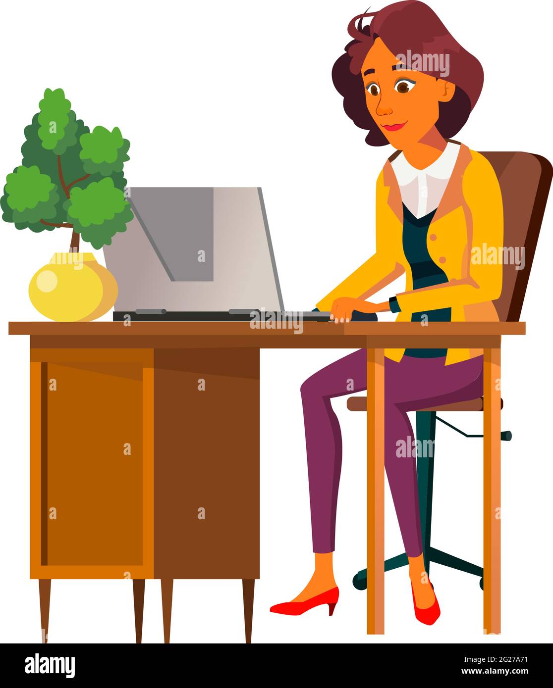 hispanic woman sales manager communicate with client on computer ...