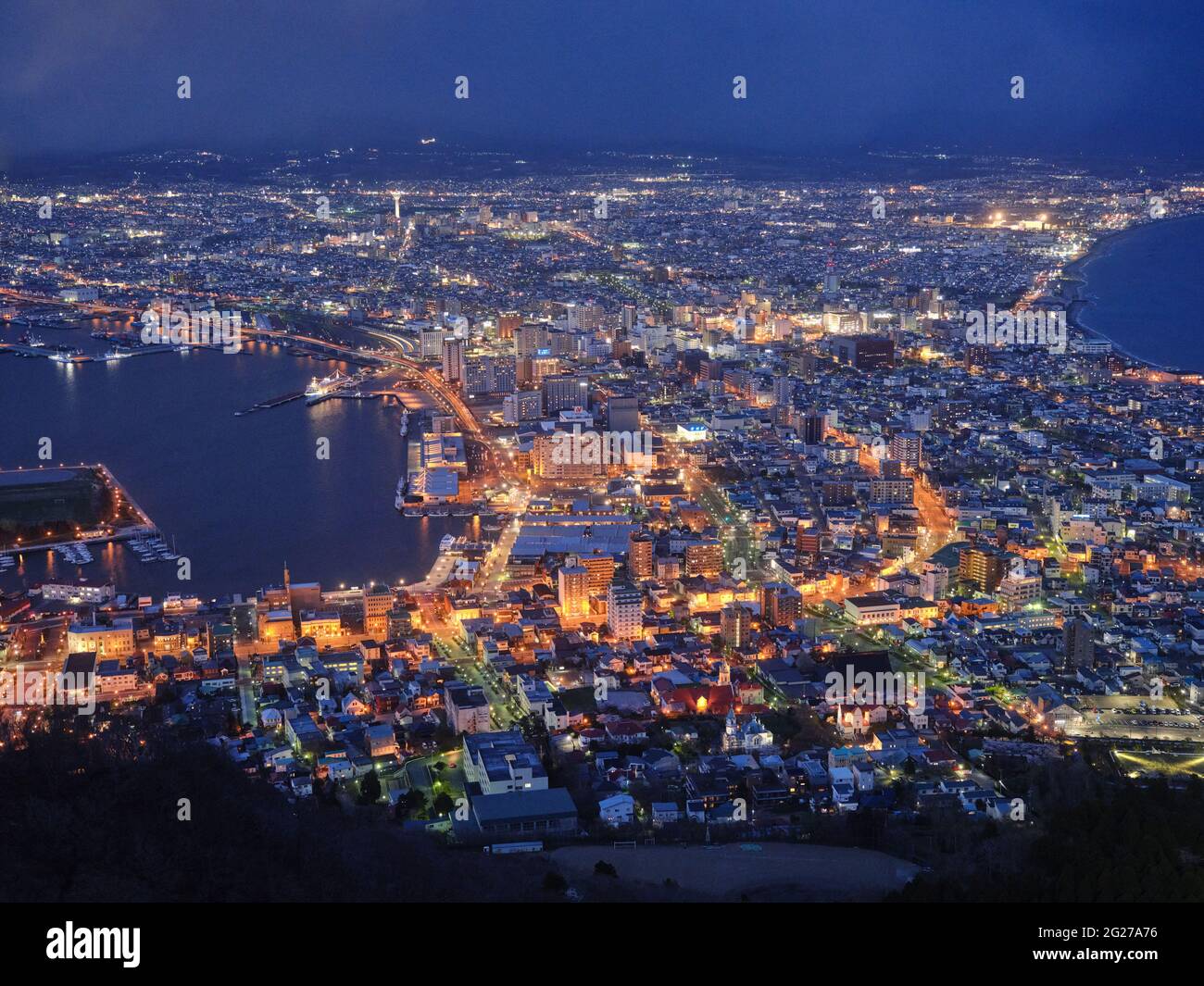 Night View of Hakodate City, Hokkaido, Japan Stock Photo - Alamy