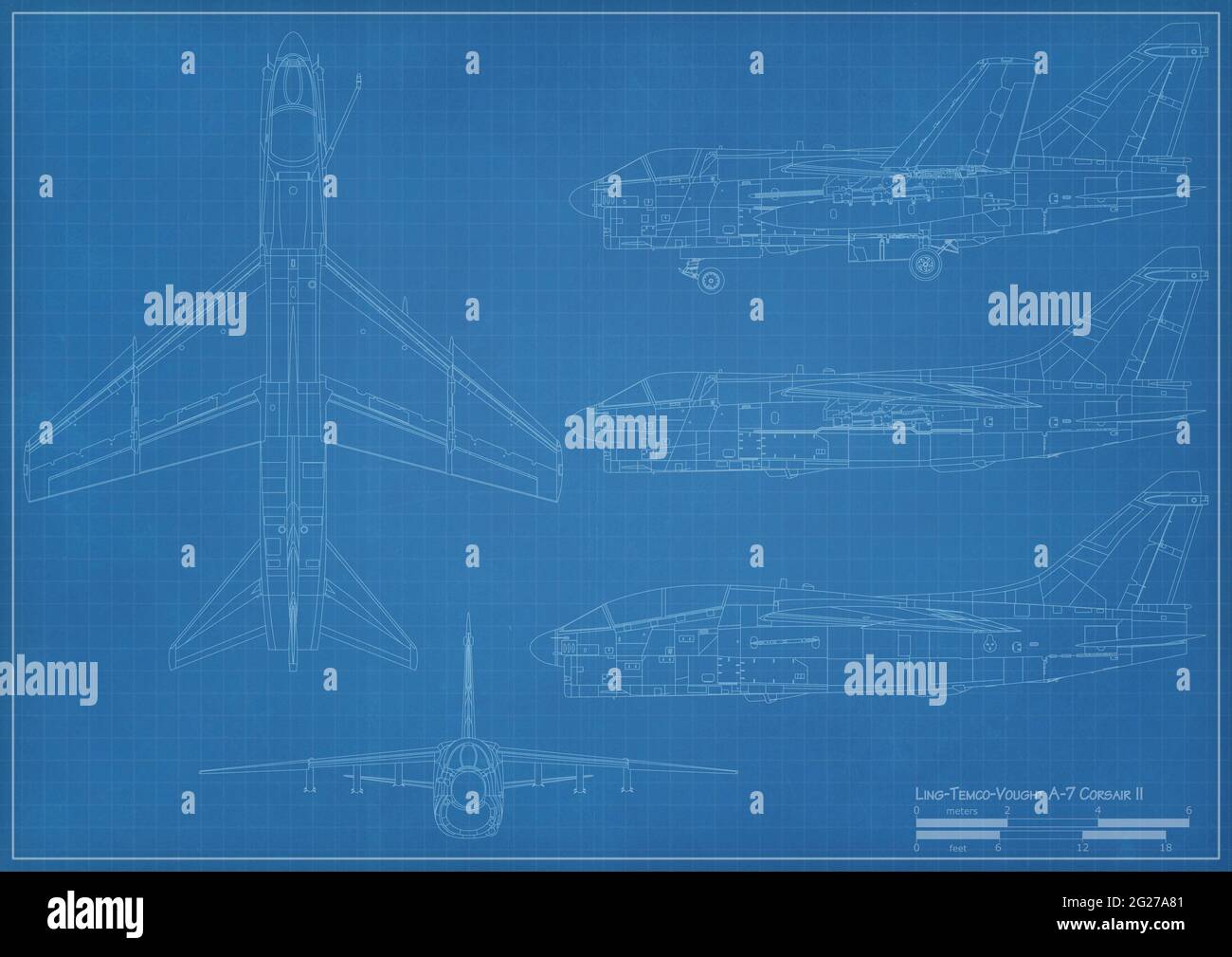 Military Aircraft Blueprint