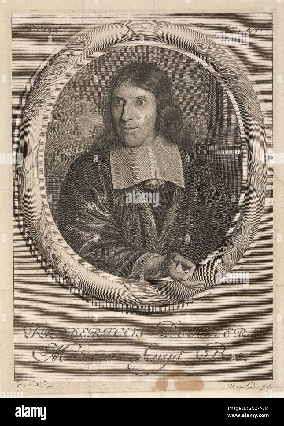 Portrait of Frederik Dekkers. Frederik Dekkers, a Leiden physician and ...