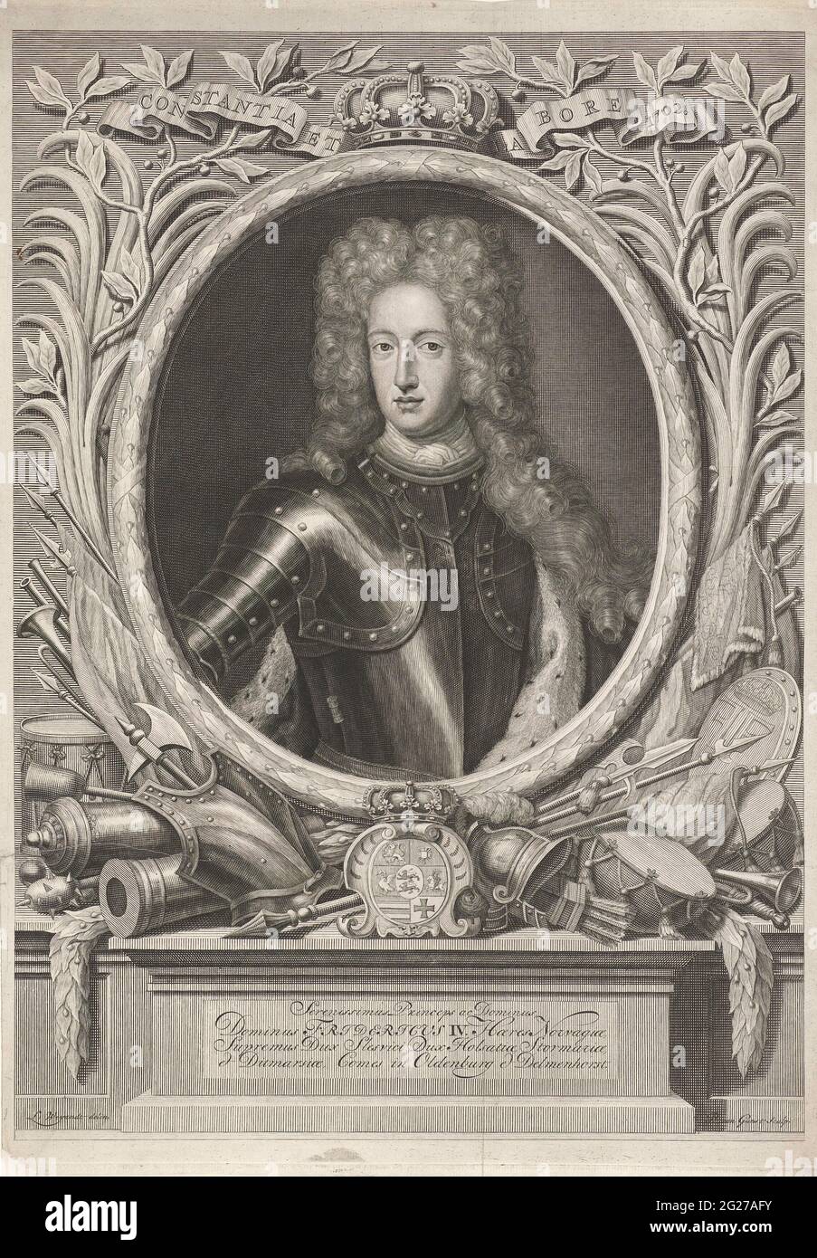 Portrait of Frederik IV of Denmark and Norway. Frederik IV, king of ...