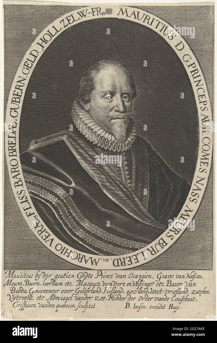 Portrait of Prince Maurits. Portrait of Maurits (1567-1625), Prince of ...