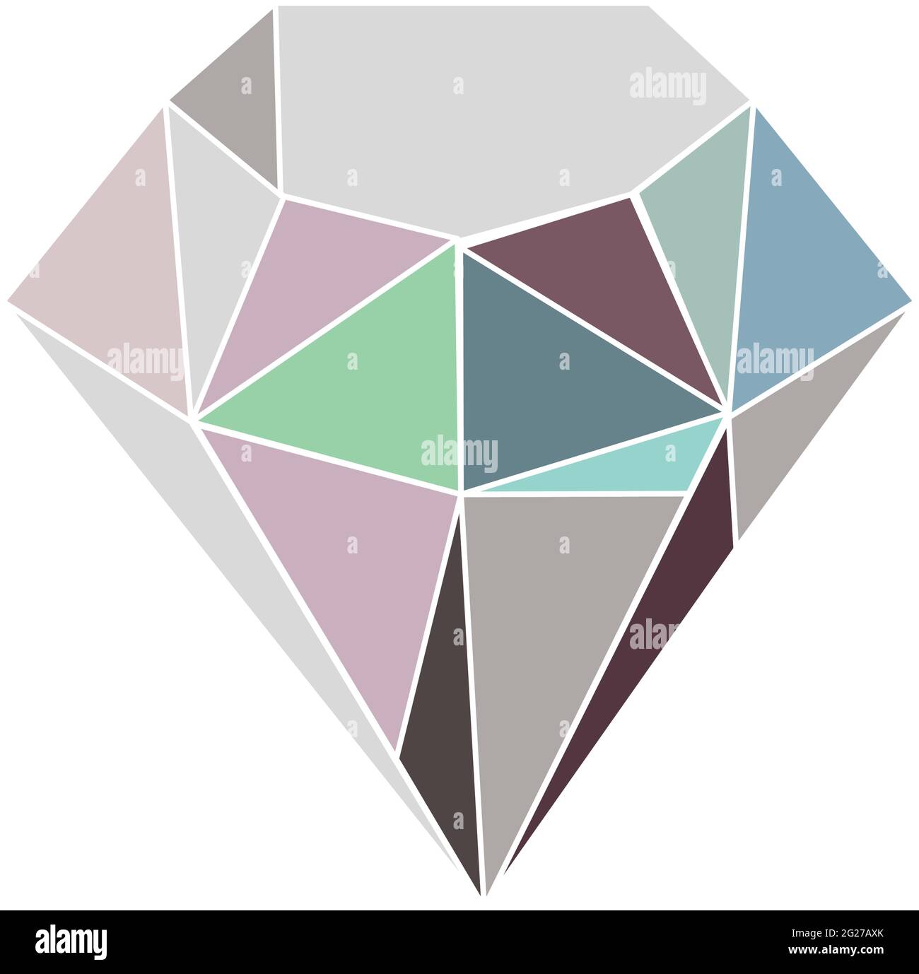 diamond crystal gem isolated icon Stock Vector Image & Art - Alamy