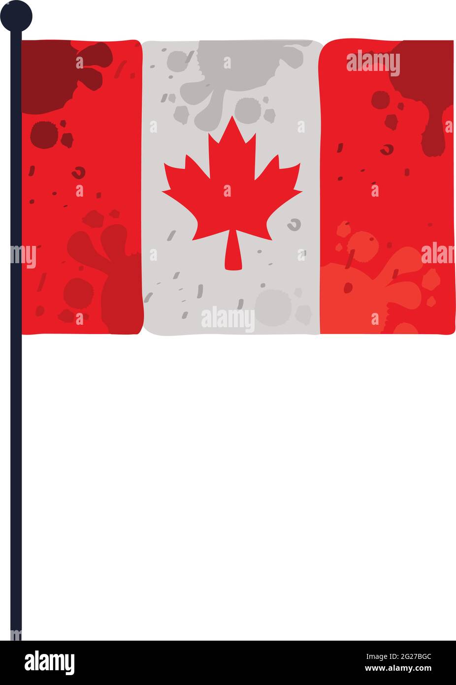 Canada flag waving in Stock Vector Images - Alamy