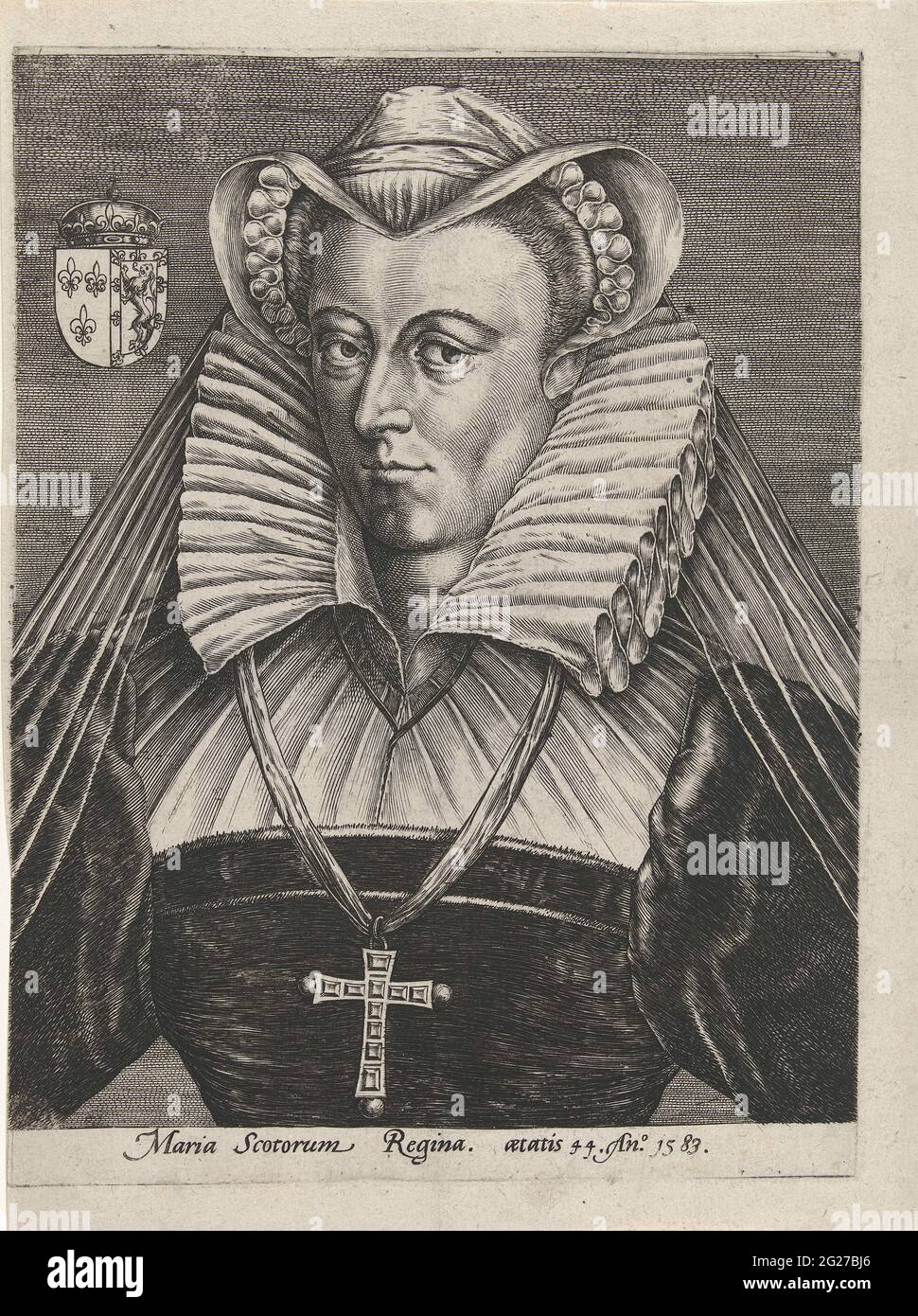 Portrait of Queen Maria I Stuart of Scotland; Maria Scotorum Regina ...
