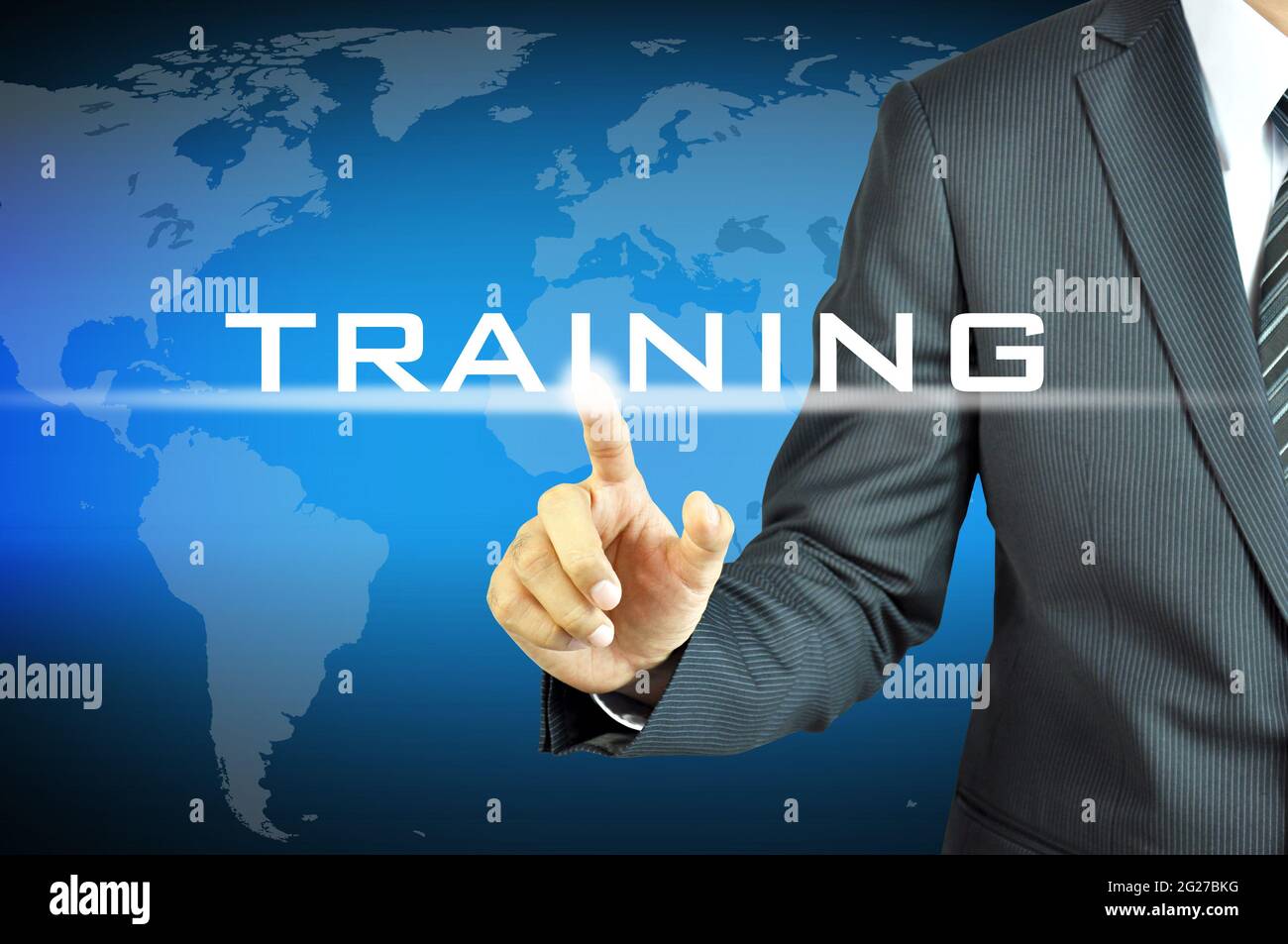 Man touching screen hi-res stock photography and images - Alamy